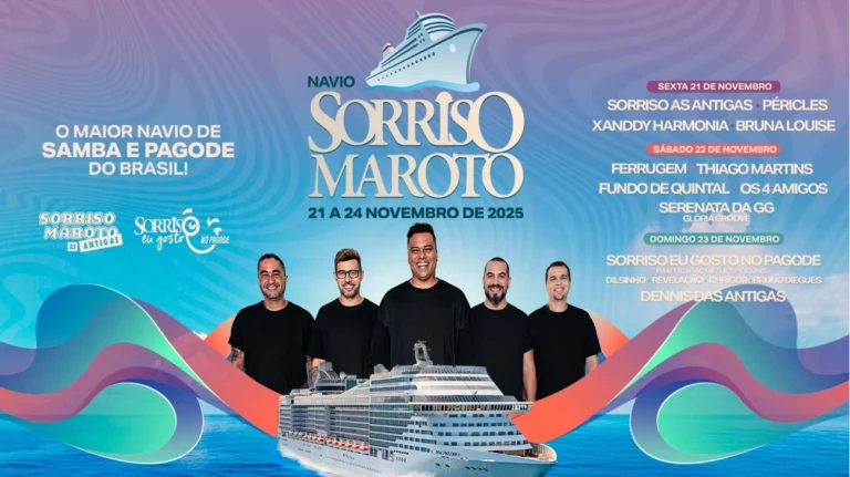 Navio Sorriso Maroto 2025 - Mapa dos Festivais